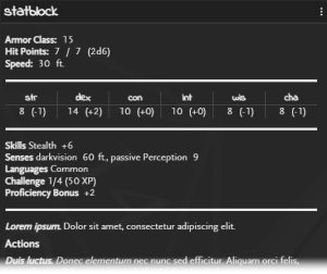 Using Statblocks – The Goblin's Help